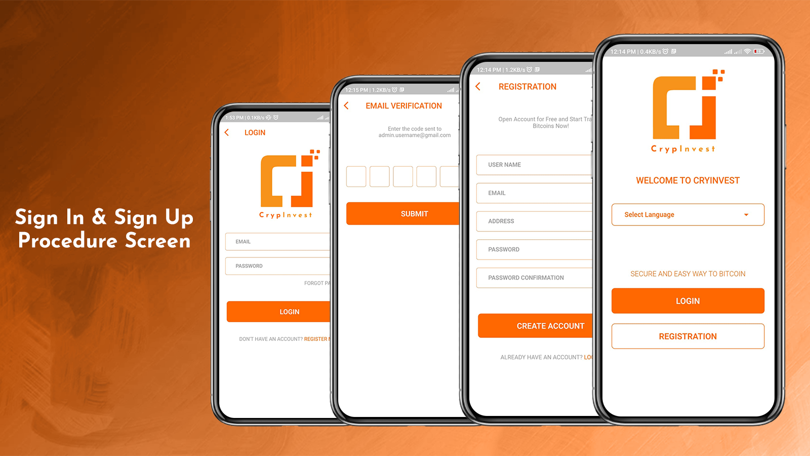 CrypInvest - Cryptocurrency Investment Platform Flutter App UI Kit by AppDevsX